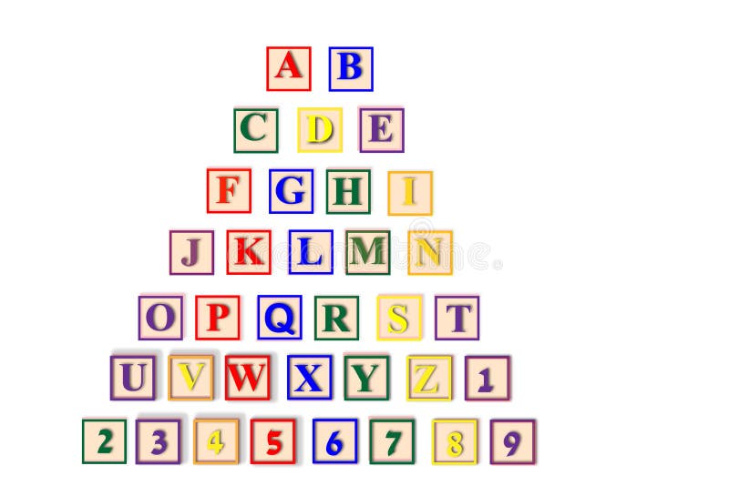 Alphabetical boxes eps stock illustration. Illustration of blocks ...