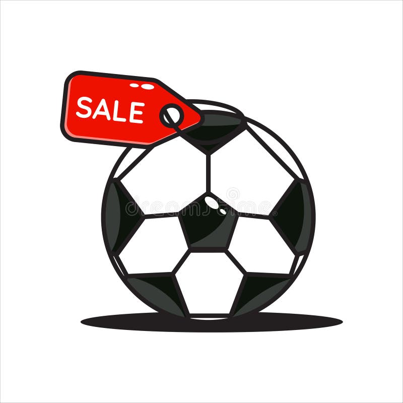 Soccer Ball with a Sell Sign Stock Vector - Illustration of design ...