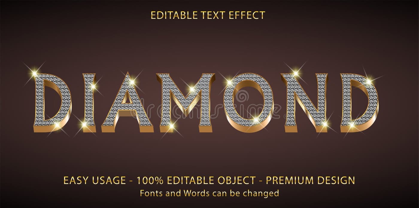 Diamond Editable Text Vector Stock Illustrations – 510 Diamond Editable ...