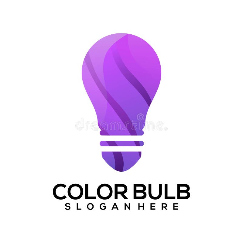 Logo Bulb Gradient Vector Design Stock Vector - Illustration of ...