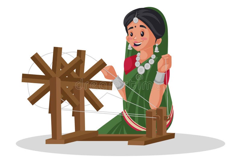 Vector Graphic Illustration of Indian Gujarati Woman Stock Vector ...