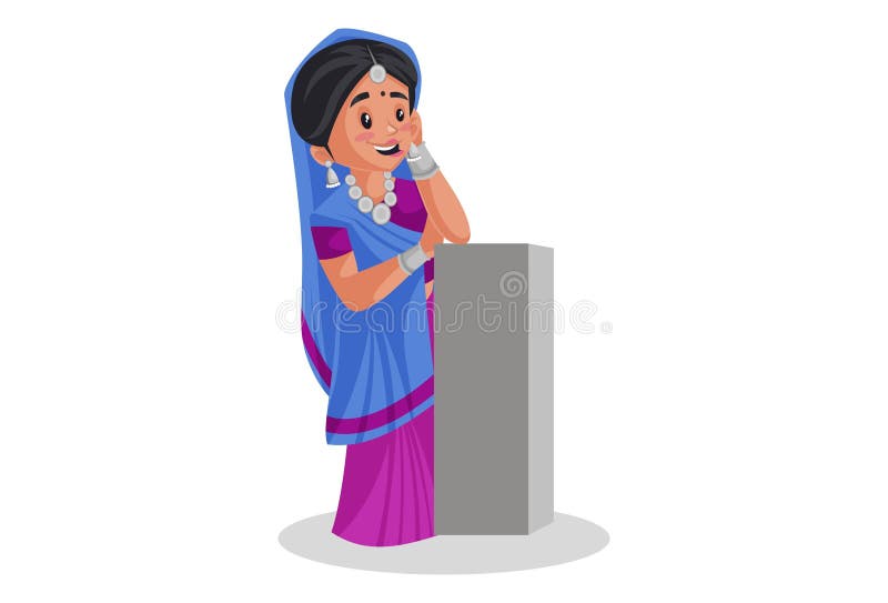 Vector Graphic Illustration of Indian Gujarati Woman Stock Vector ...