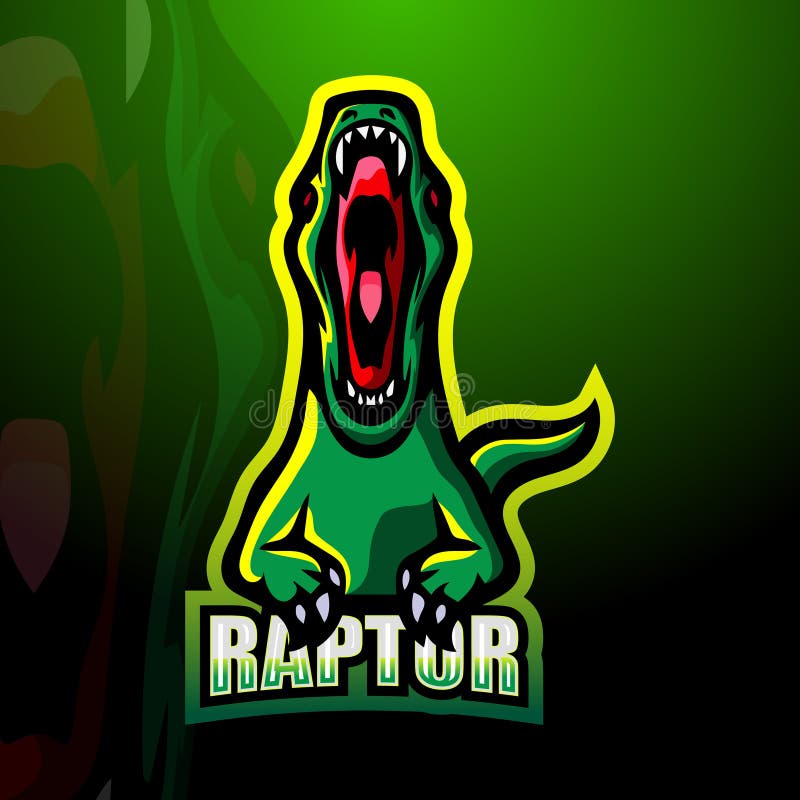 Raptor mascot logo design stock vector. Illustration of paleontology ...