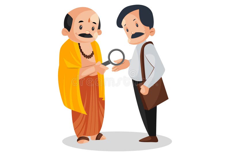 Vector Graphic Illustration Of Indian Pandit Stock Vector ...