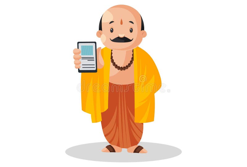 Vector Graphic Illustration of Indian Pandit Stock Vector ...