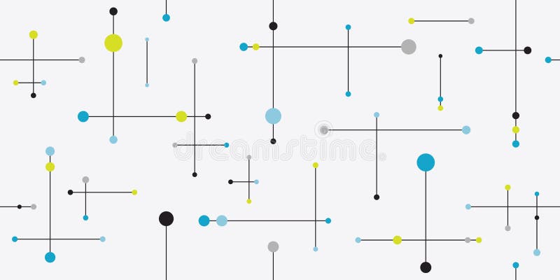 1950s Atomic Pattern Background Stock Vector - Illustration of tile ...