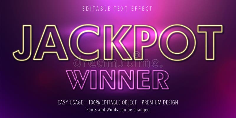 Editable Text Effect - Jackpot Prize Style. Stock Illustration ...