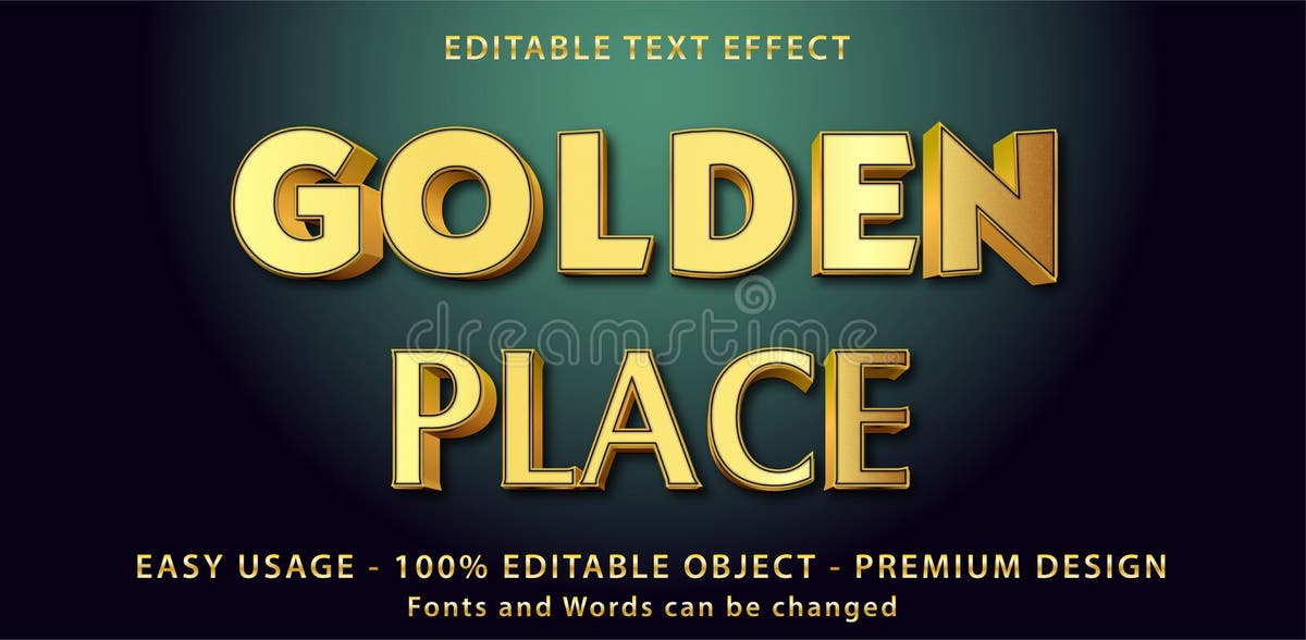 Gold Metallic Fonts Stock Illustrations – 505 Gold Metallic Fonts Stock ...