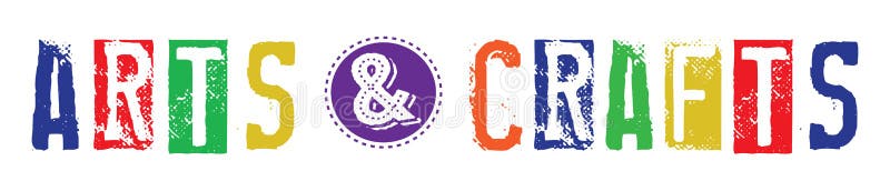 Stamped Arts & Crafts Lettering | Bright Classroom Sign for Teachers ...