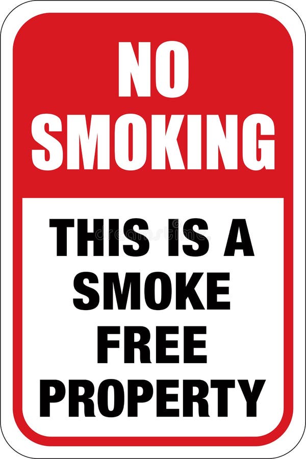 Smoke Free Property Sign | No Smoking on the Premises | Standard 18` X ...