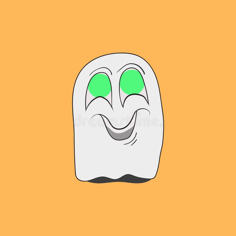 Ghost Cartoon Vector Illustration Stock Vector - Illustration of creepy ...