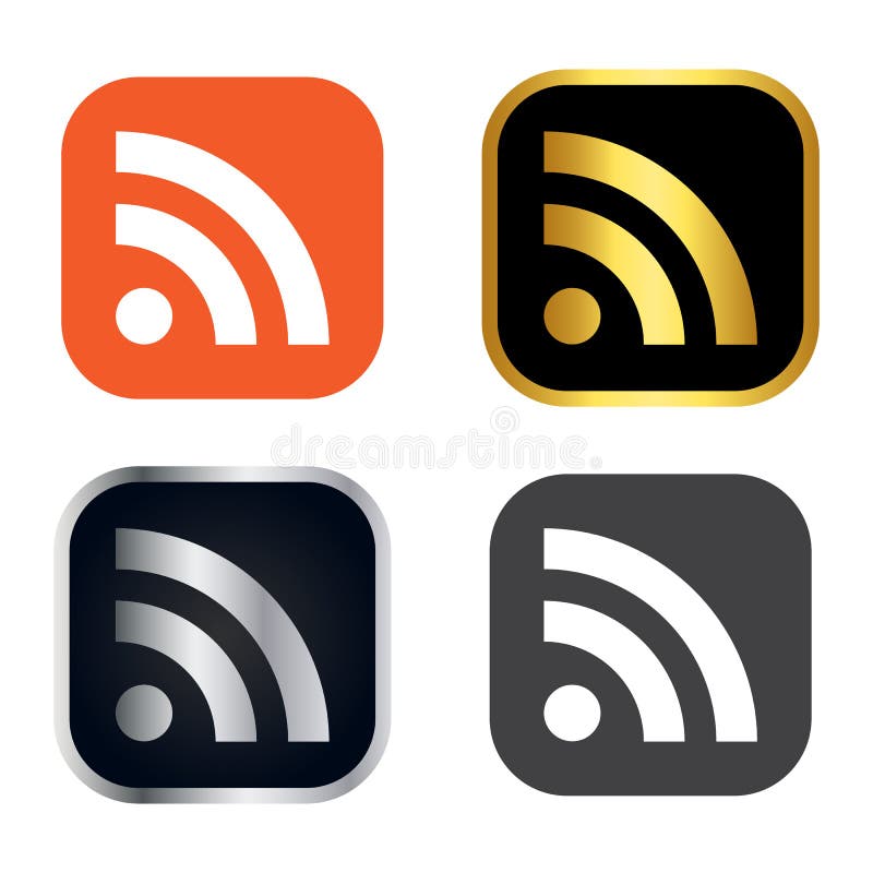 RSS Icon. Vector Illustration of RSS Icons Stock Vector - Illustration ...