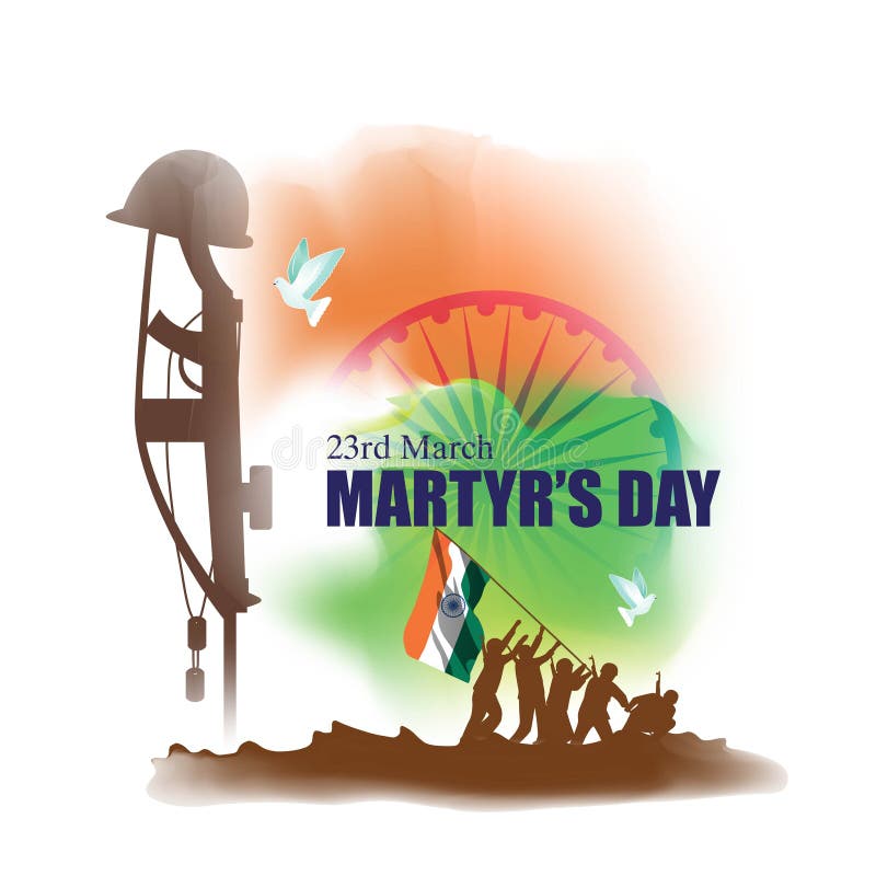 Vector Illustration of Indian Martyrs` Day Concept Banner. Stock Vector ...