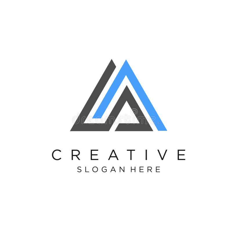 Triangle Initials with Letter a and Letter S Stock Vector ...