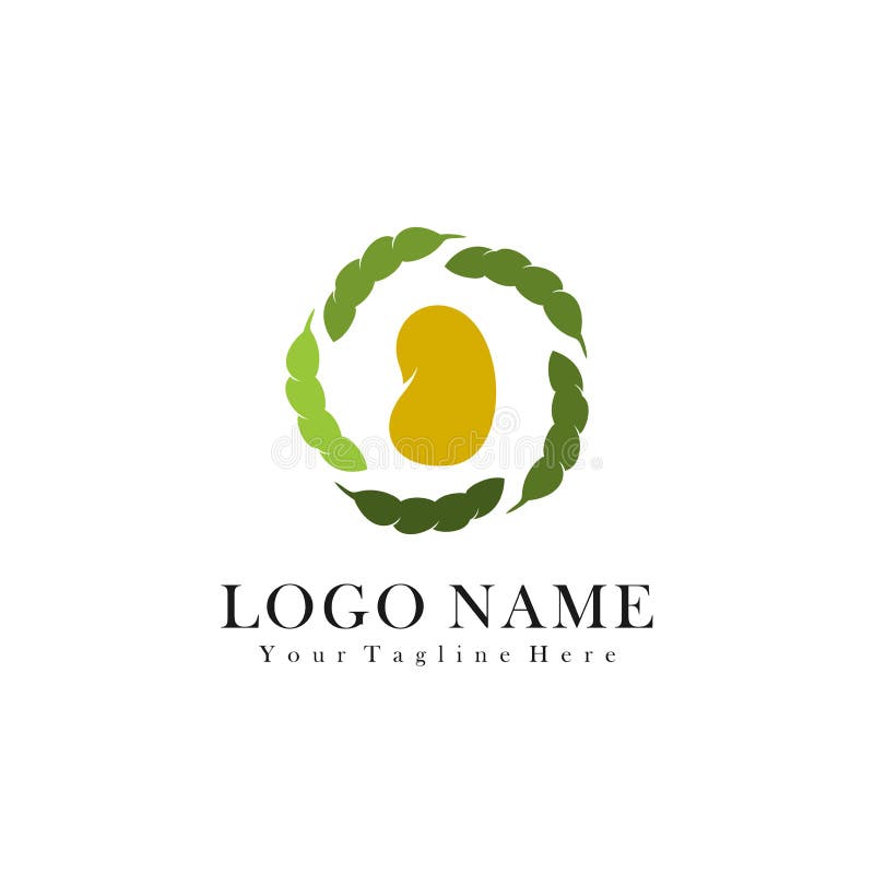 Soybean Logo Icon. Soy Bean Stock Vector - Illustration of dish, bean ...