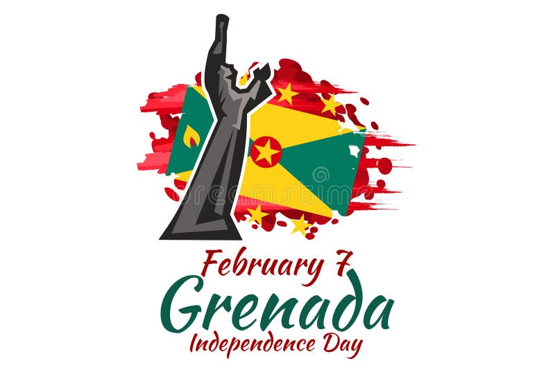 February 7, Grenada Independence Day Vector Illustration. Stock Vector ...