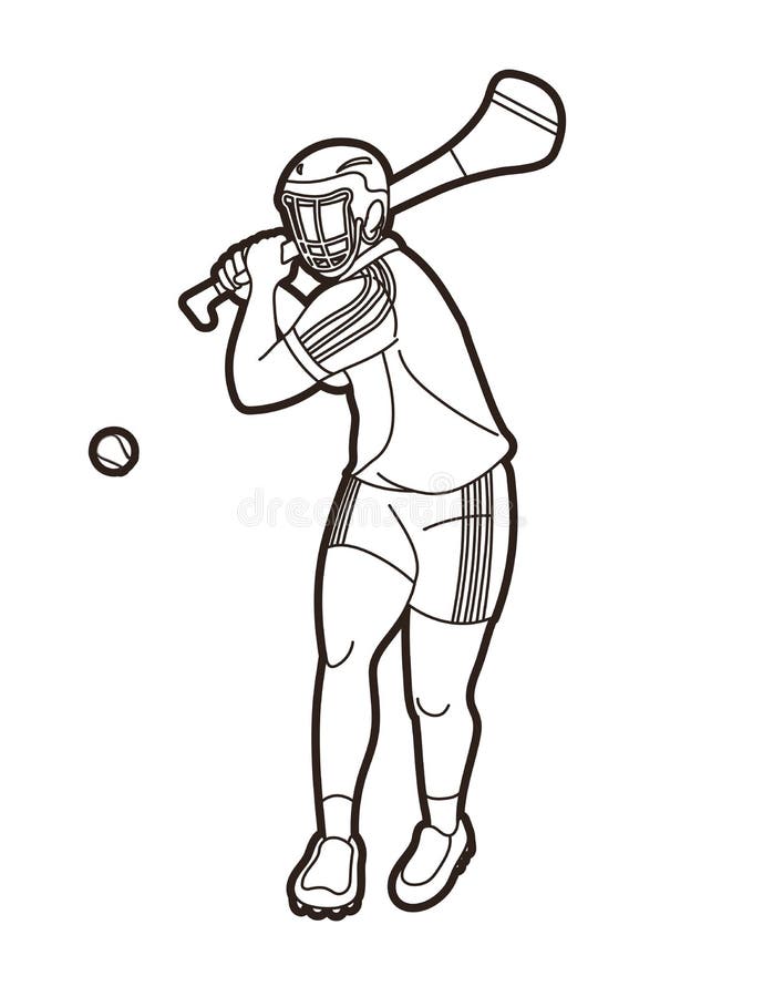 Hurling Colouring Pages Sketch Coloring Page