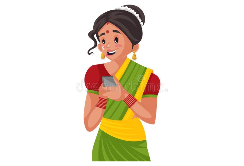 Vector Graphic Illustration of Indian Marathi Woman Stock Vector ...