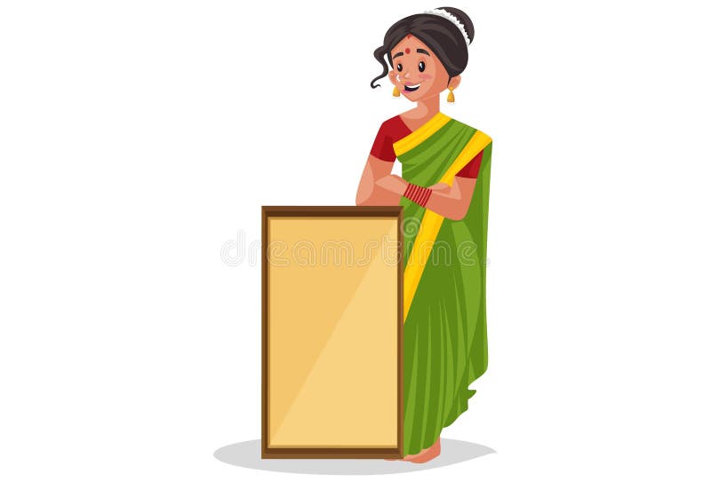 Vector Graphic Illustration of Indian Marathi Woman Stock Vector ...