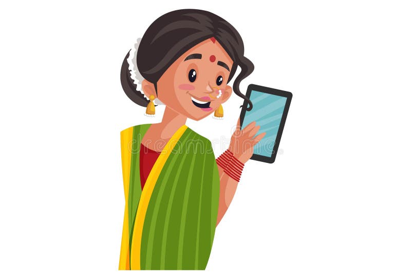 Vector Graphic Illustration of Indian Marathi Woman Stock Vector ...