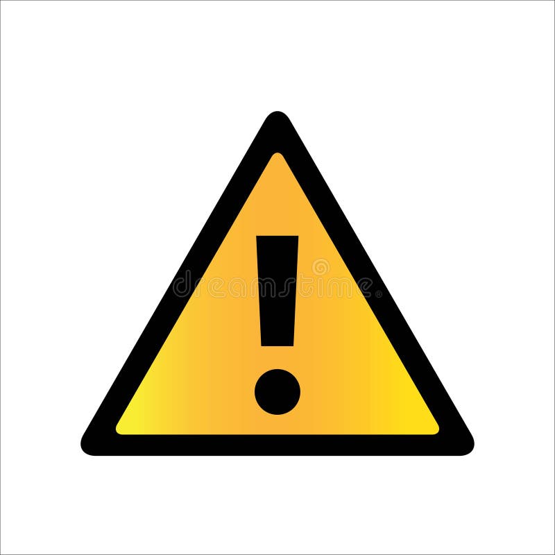 General Hazard Symbol Danger Warning Sign Isolated Vector Stock Vector ...
