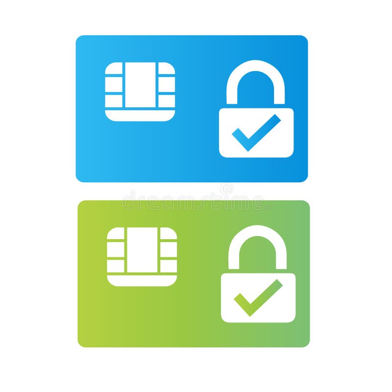 Secure Banking Abstract, Secure Debit Card Symbol Stock Illustration ...