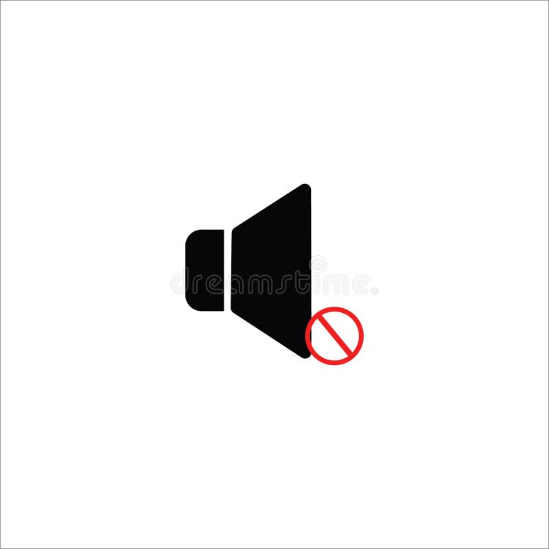 Sound Off Button Vector Icon Stock Vector - Illustration of electronic ...