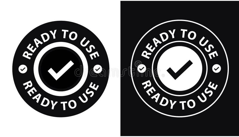 Ready To Use Stamp, Product Labeling Icon Vector Stock Vector ...