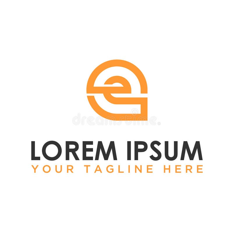Vector, Design, Logo, Font or Symbol of the Letter E with a Unique Line ...