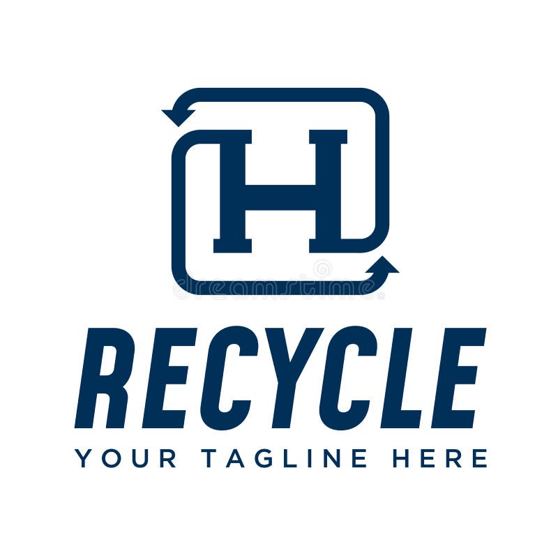 Vector, Design, Logo, Recycle Symbol and the Letter H with a Unique ...