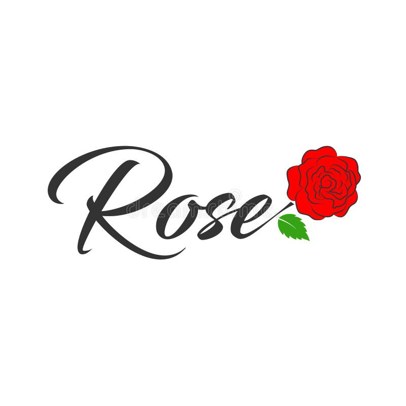 Vector, Design, Logo ROSE Writing and Flower with a Merging Concept ...