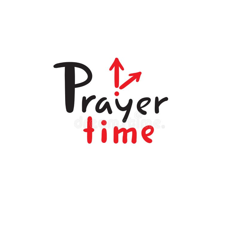 Prayer Time. Different Standing Praying Muslim Arabic People Stock ...