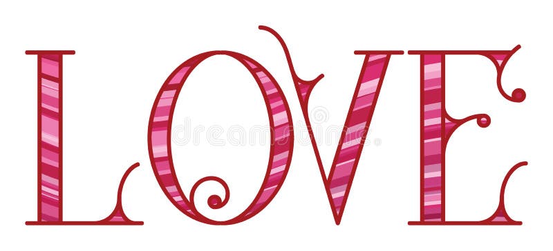 Typography of the Word Love Stock Vector - Illustration of isolated ...