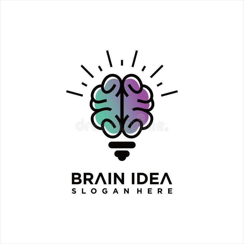 Brain Idea Logo Design Vector, Creative Bulb Brain Logo Design Temptate ...