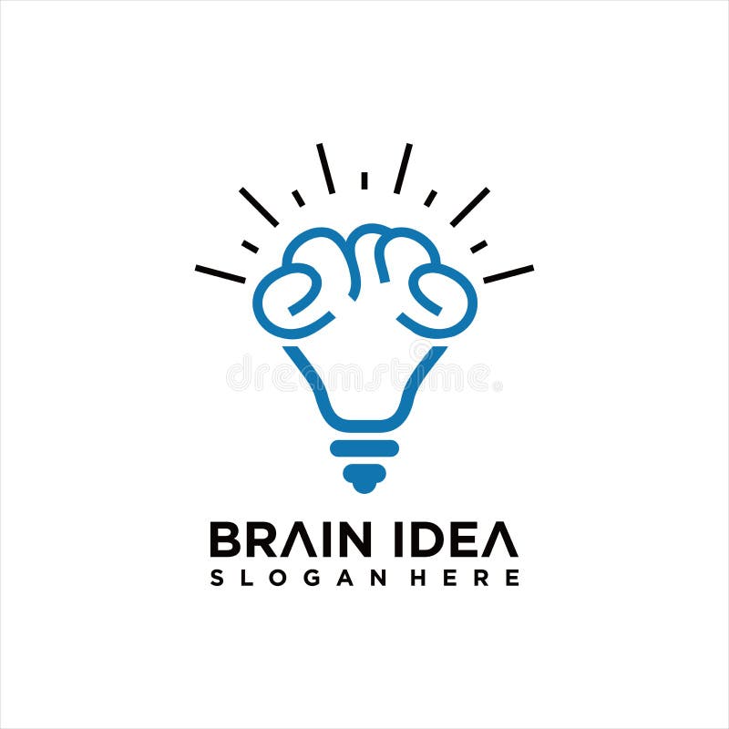 Brain Idea Logo Design Vector, Creative Bulb Brain Logo Design Temptate ...