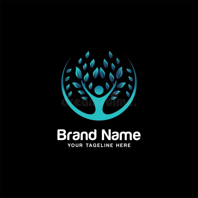 Human Tree Logo Templates and Vector, Abstract Eco Human Tree Logo ...