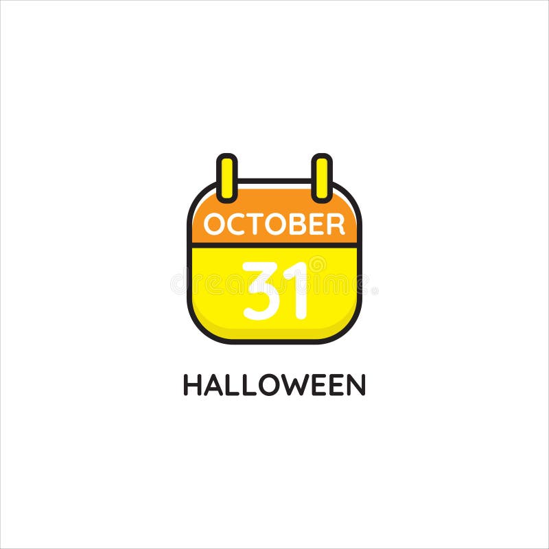 Calendar Icon October 31st Halloween Day Stock Vector - Illustration of ...