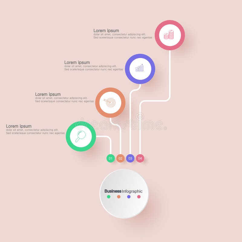 Vector Infographic Template for Vertical Diagrams Charts Presentations ...