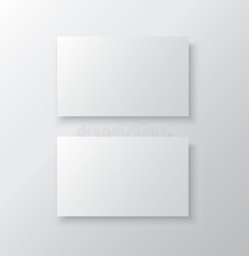 White Double Sided Card Template Vector Illustration Stock Vector ...