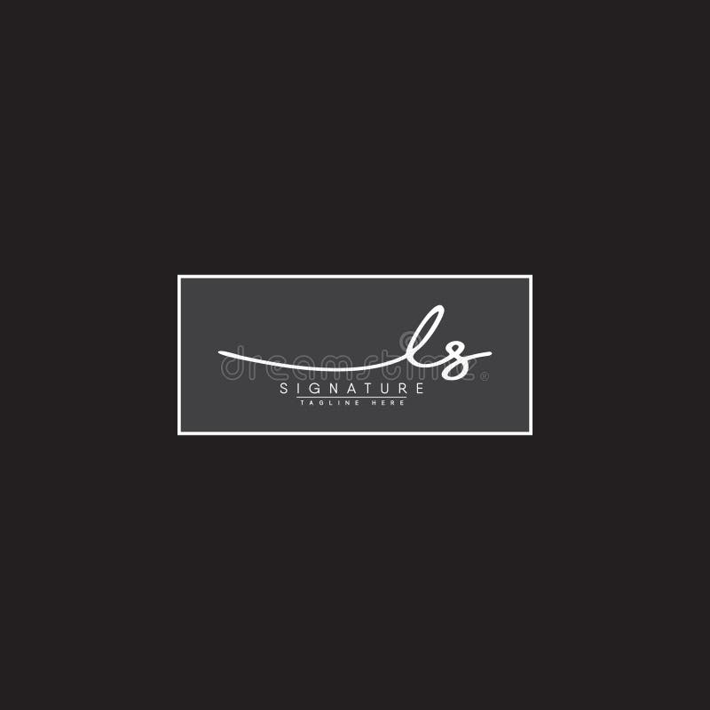 LS Signature Logo - Hand Drawn Vector Logo Stock Vector - Illustration ...