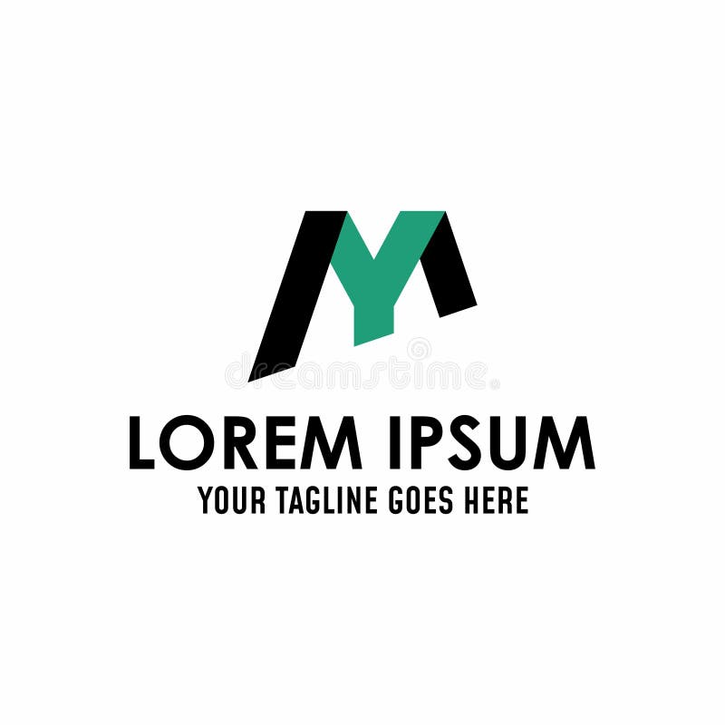 Logo, Design, Vector, MY Letter Shape with the Concept of Merging Stock ...