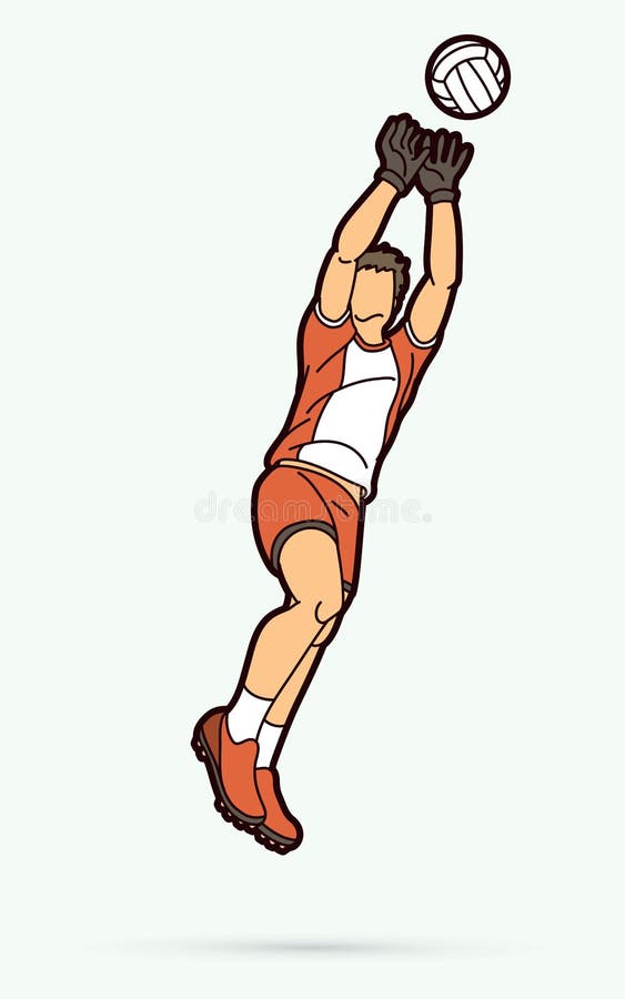 Gaelic Football Male Player Cartoon Graphic Vector. Stock Vector ...