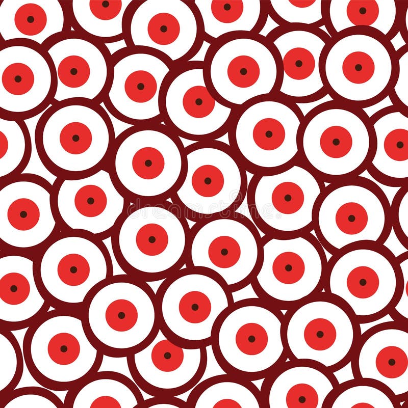 Seamless Pattern with Red Evil Eyes Stock Vector - Illustration of ...