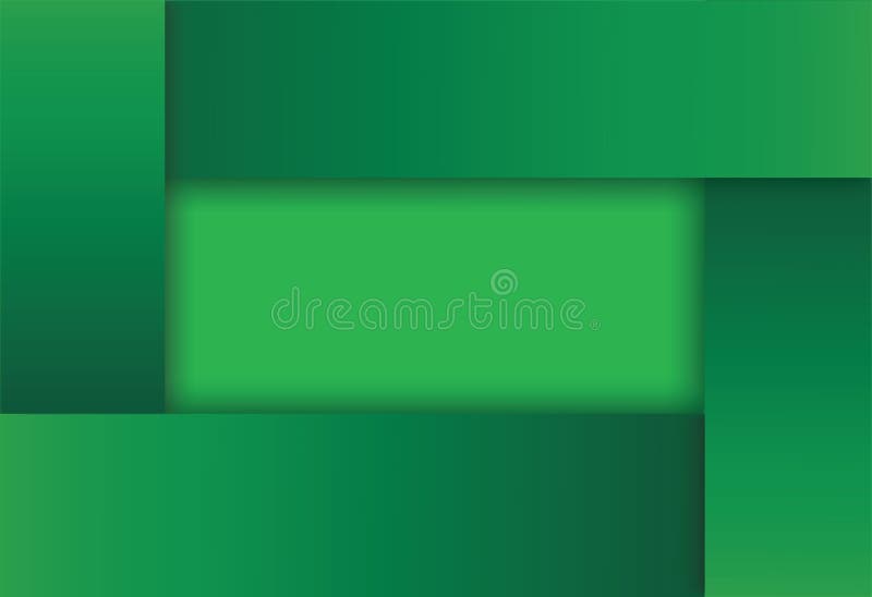 Modern Green Square on Green Background Vector Illustration Stock ...