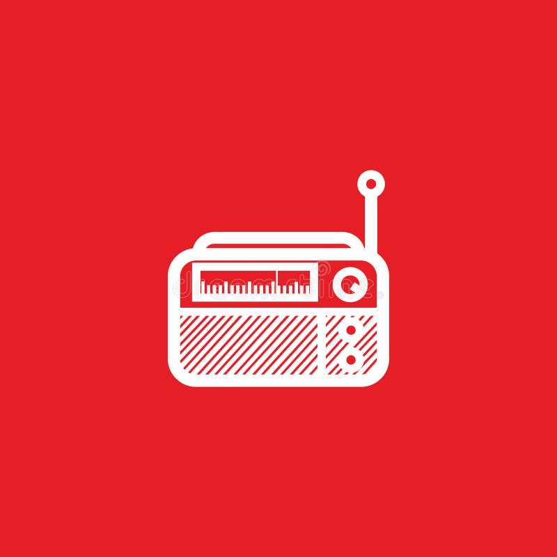 Classic Square Radio Silhouette Style - Vintage Square Radio Tuner ...