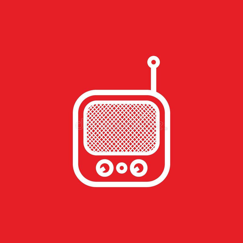 Silhouette of Classic Square Portable Radio - Vintage Square Portable ...