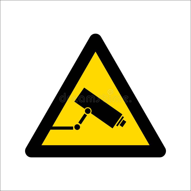 CCTV triangle symbols stock vector. Illustration of monitoring - 34650523