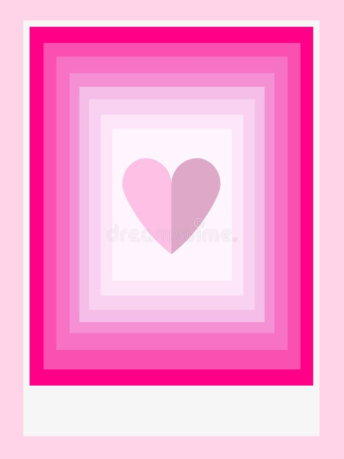 Endless Love Pink Gradation Illustration Stock Vector - Illustration of ...