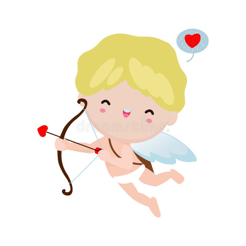 Happy Valentines Day Greeting Card with Cute Cupid Wearing Face Mask ...