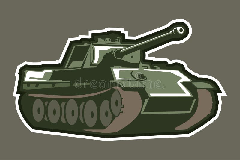 World War II German Medium Tank Stock Vector - Illustration of armored ...